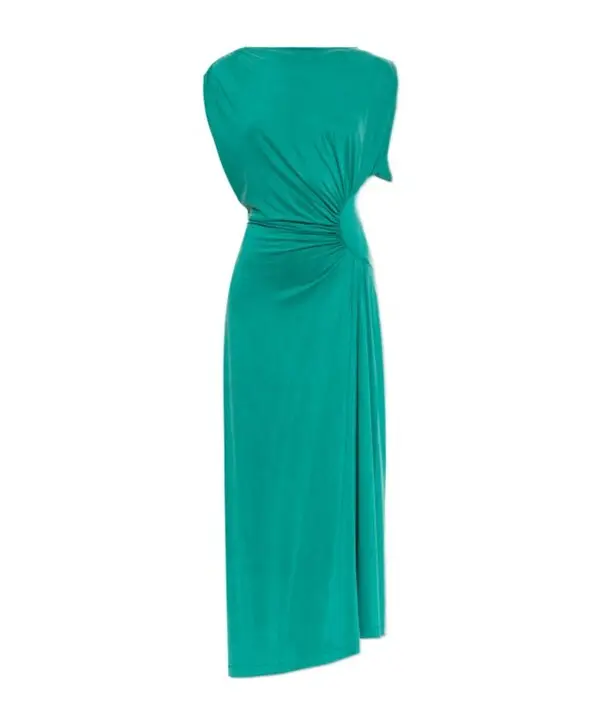 IRO PARIS Sleeveless Asymmetrical Boat Neck Dress
