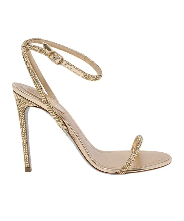 Rene Caovilla Embellished Stiletto Heel Ankle Strap Sandals