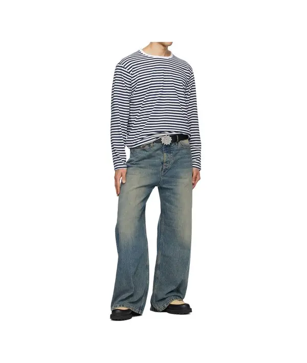 SUNFLOWER Flower-buckle Leather Belt
