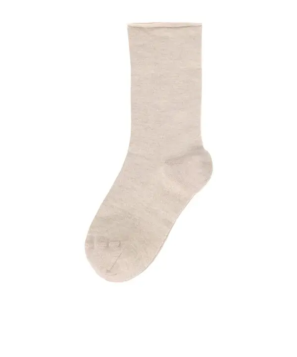 Brunello Cucinelli Ribbed Ankle Socks - Nude