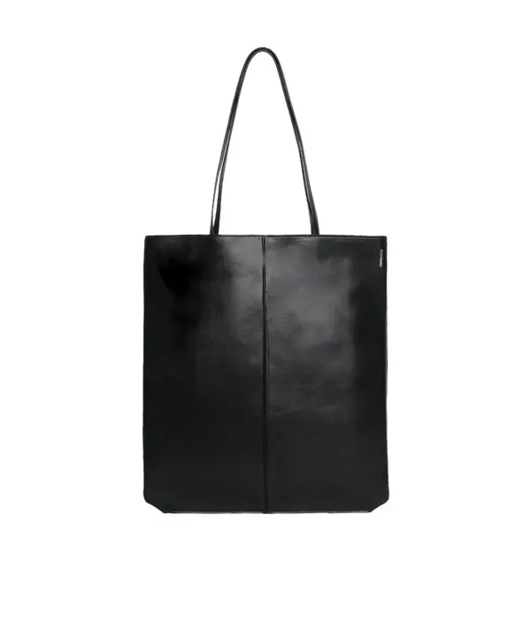 JIL SANDER Linea Leather Tote Bag - Black