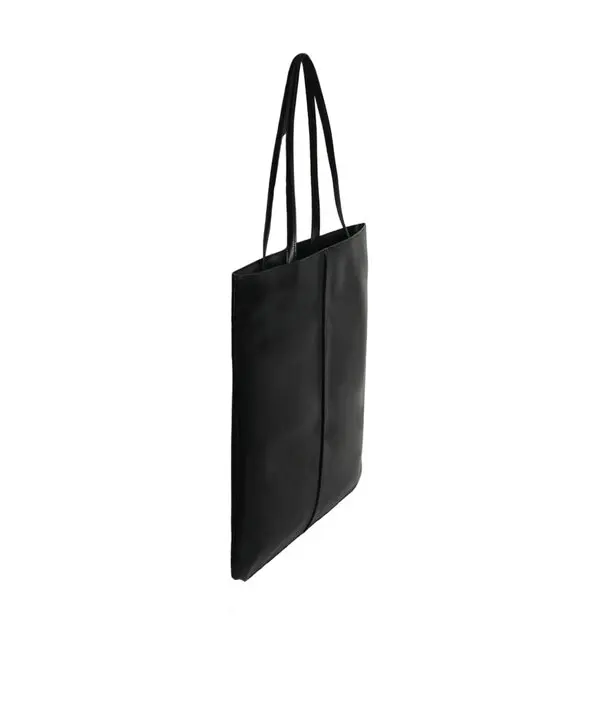 JIL SANDER Linea Leather Tote Bag - Black