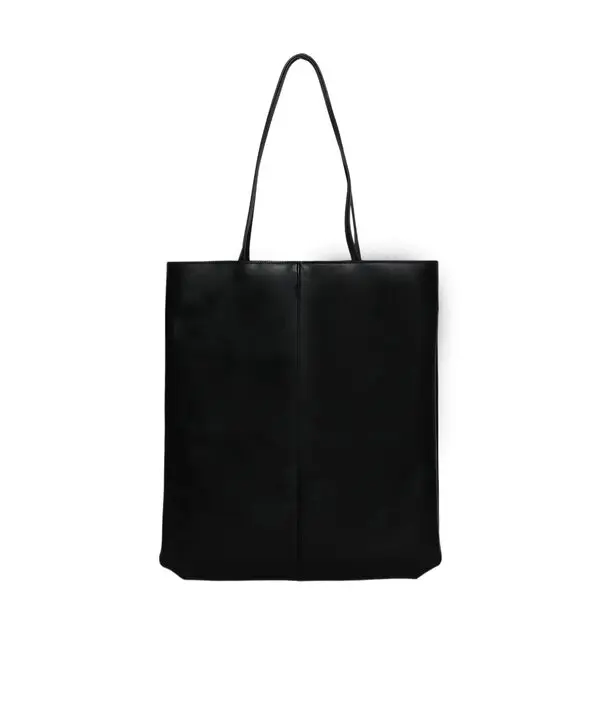 JIL SANDER Linea Leather Tote Bag - Black