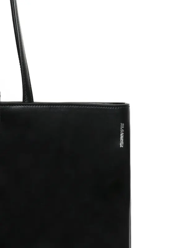JIL SANDER Linea Leather Tote Bag - Black