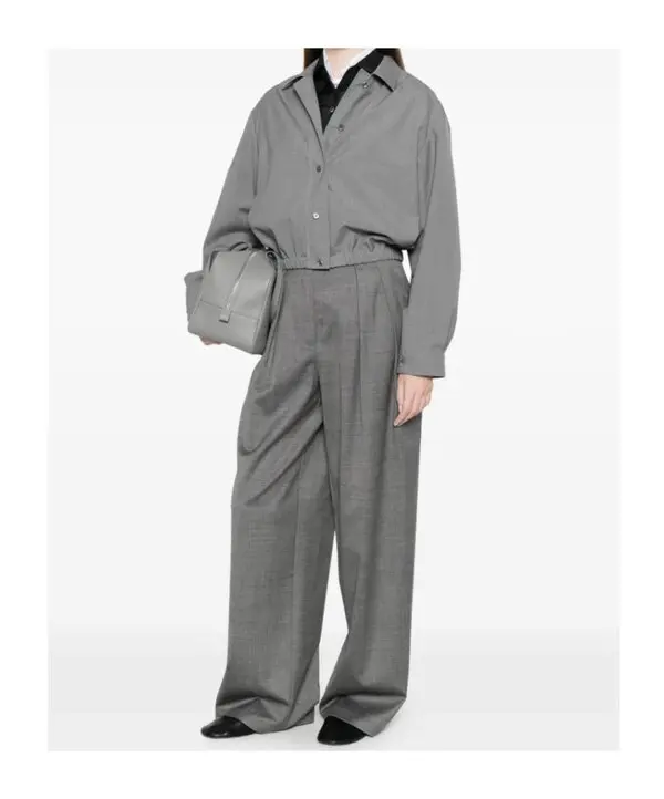 JIL SANDER Poplin Cropped Shirt With Buckle Cuffs