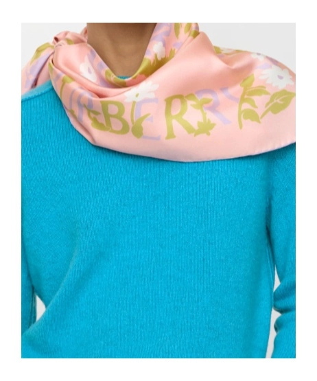 Burberry Floral Prinyed Finished-edge Scarf - Quartz Pink