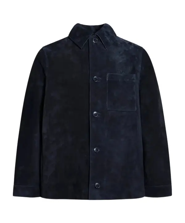 YVES SALOMON Suede Button-fastening Jacket