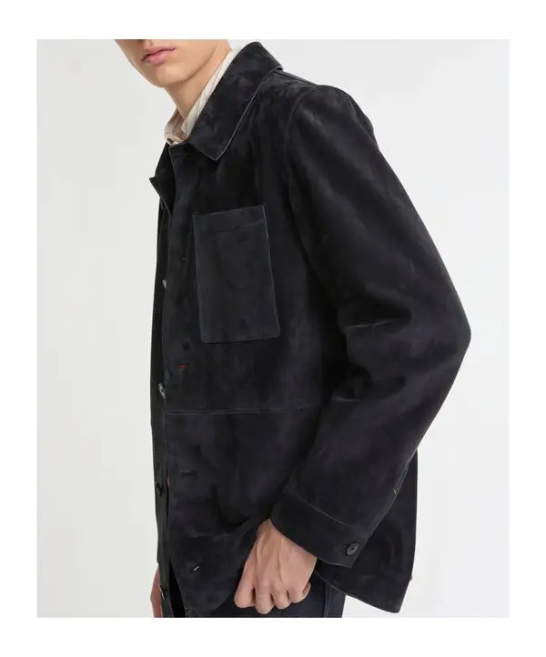 YVES SALOMON Suede Button-fastening Jacket