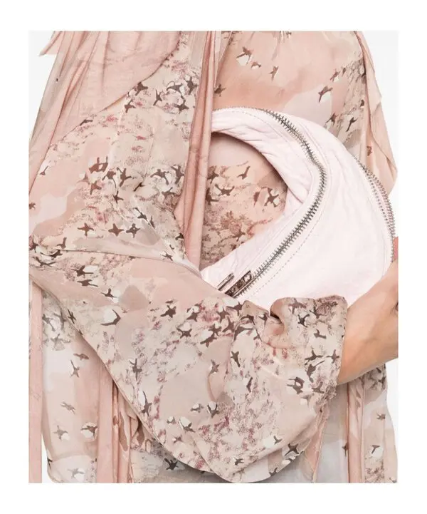 DIESEL® Long Sleeve Graphic Print Blouse With Pleated Details - No