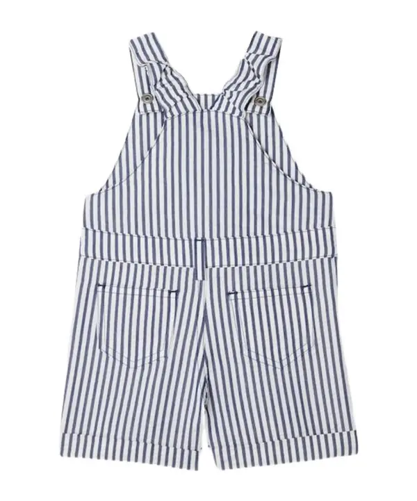 Fendi Striped Dungarees With Logo Detail