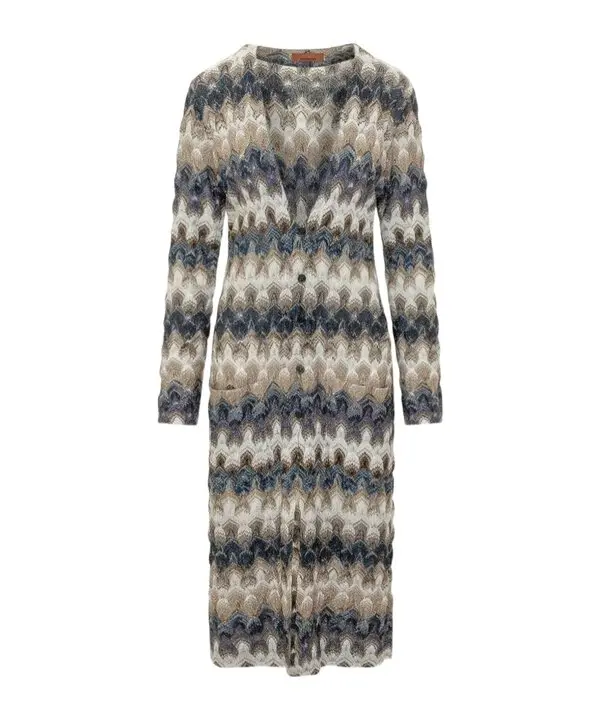 Missoni Long Chevron Knit Cardigan