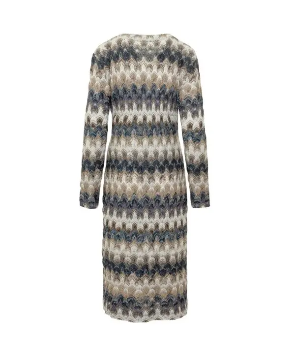 Missoni Long Chevron Knit Cardigan