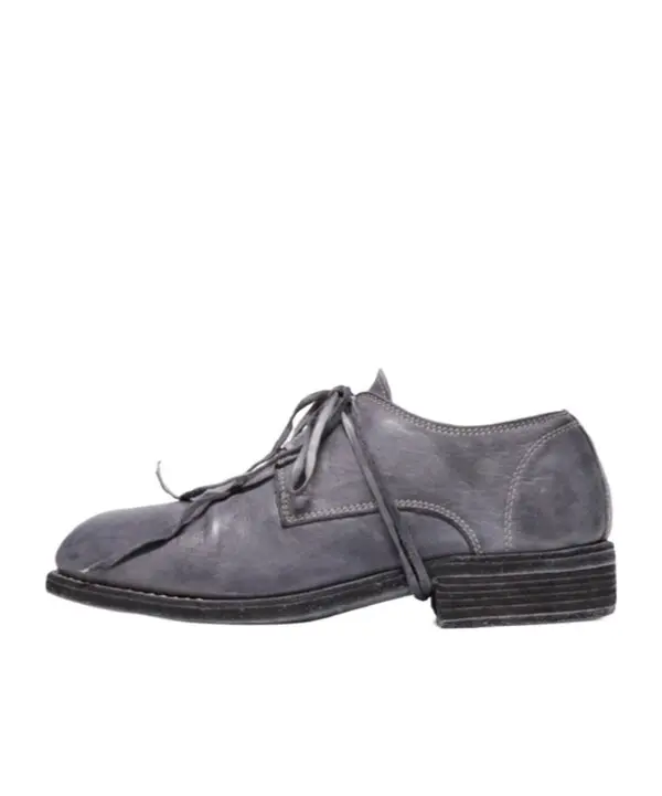 Guidi Lace Up Leather Flat