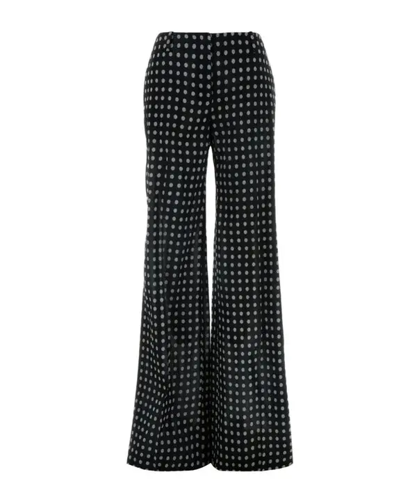 Ermanno Scervino Polka Dot Wide-leg Trousers - Black