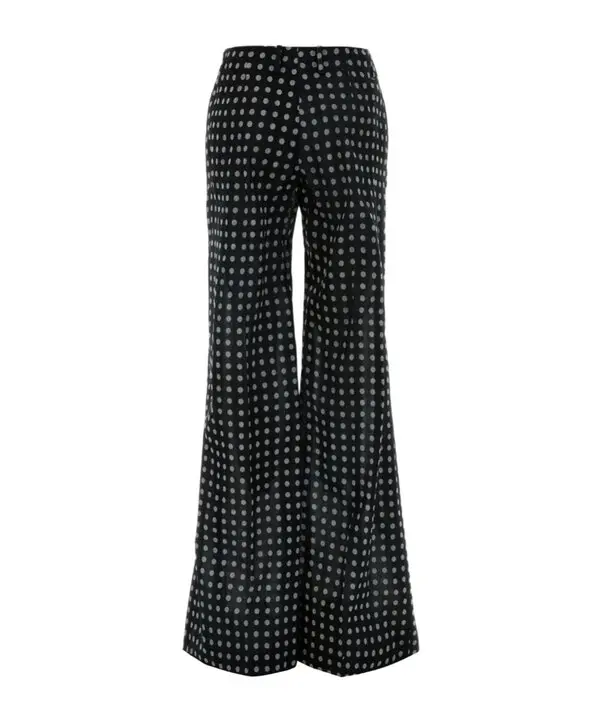 Ermanno Scervino Polka Dot Wide-leg Trousers - Black