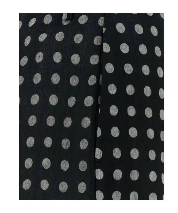 Ermanno Scervino Polka Dot Wide-leg Trousers - Black
