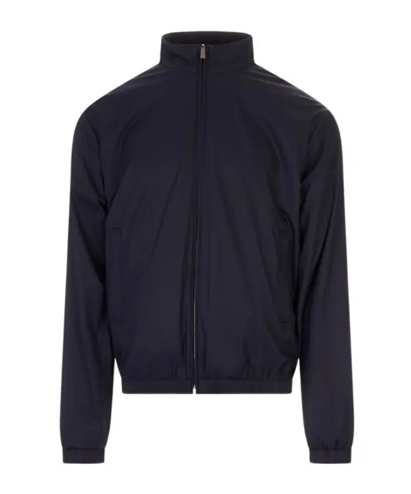 Canali Long Sleeve Zip-up Jacket - Black