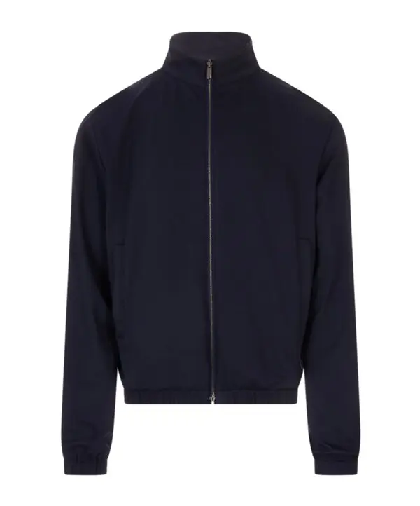 Canali Long Sleeve Zip-up Jacket - Black
