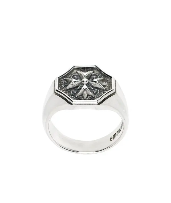 Emanuele Bicocchi Crest Signet Ring - Silver