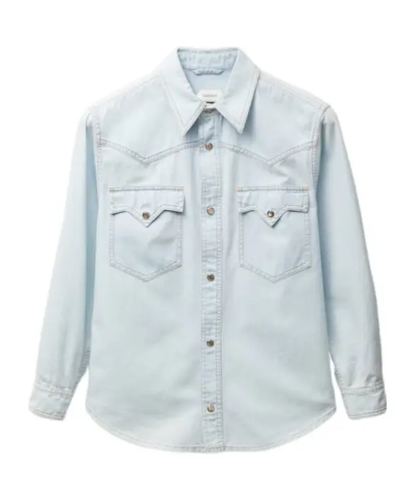 Versace Western Denim Shirt - Light Blue