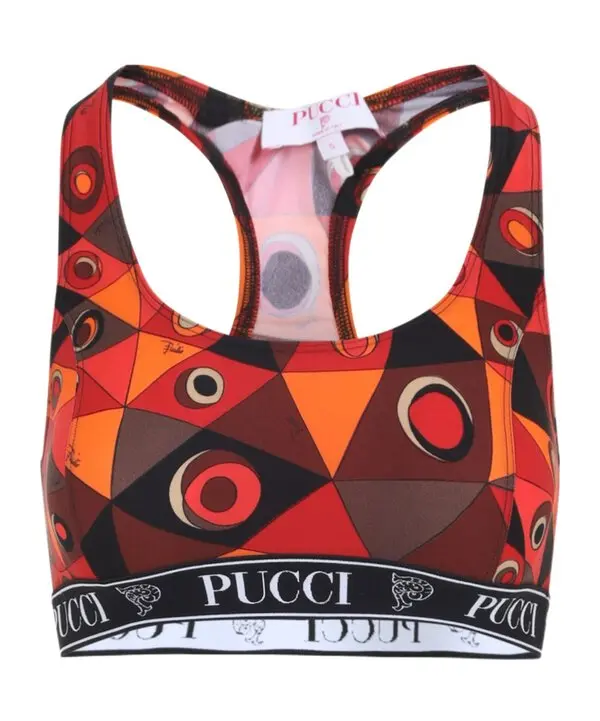Emilio Pucci Occhi Printed Performance Bra - Red