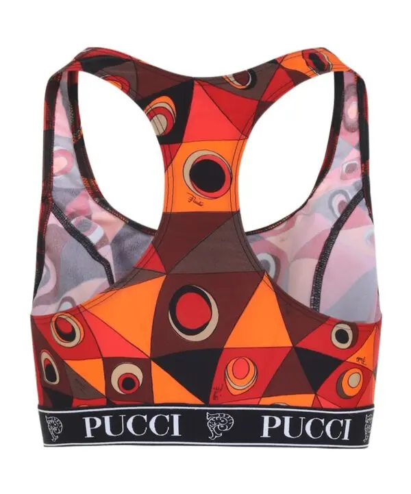 Emilio Pucci Occhi Printed Performance Bra - Red