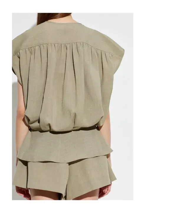 IRO PARIS Crew Neck Multi-layered Asymmetrical Top