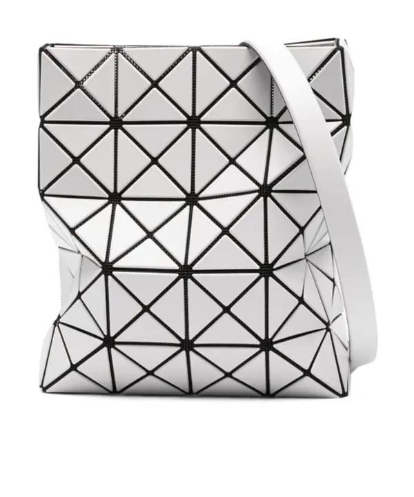 Issey Miyake Geometric Pattern Top Handle Bag - White