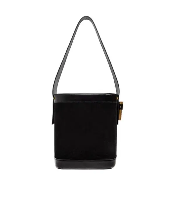 Versace Pivot Small Bucket Bag - Black