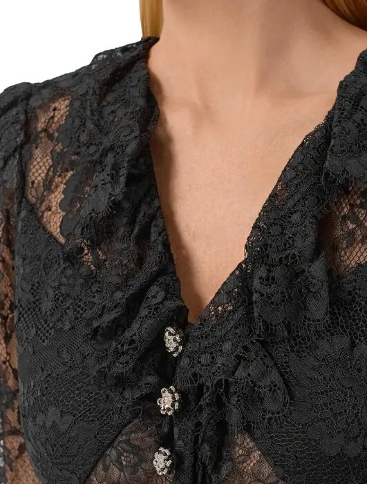 SELF-PORTRAIT Lace Maxi Dress