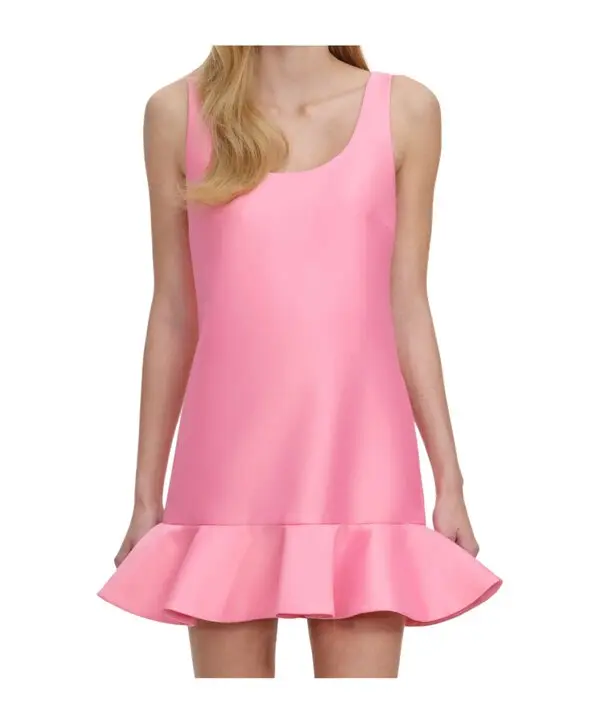 SELF-PORTRAIT Taffeta Mini Dress With Ruffled Hem