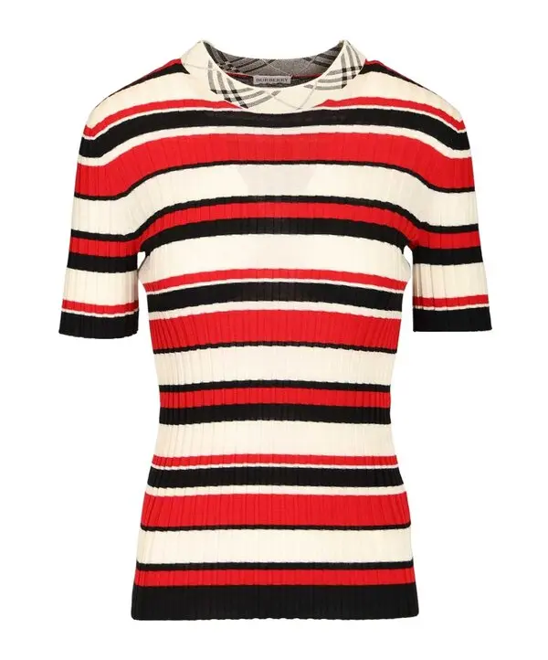 Burberry Striped Knitted Top - Multicolor