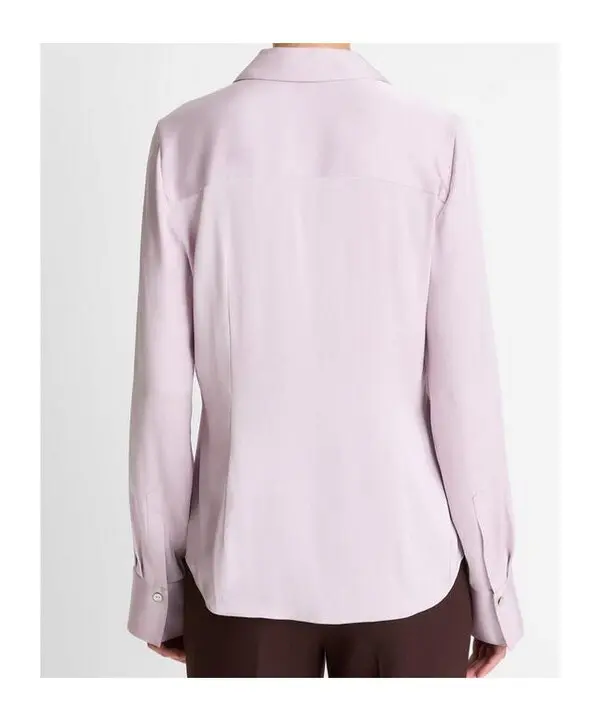 Vince Collared Long-sleeved Shirt - Iris Quartz