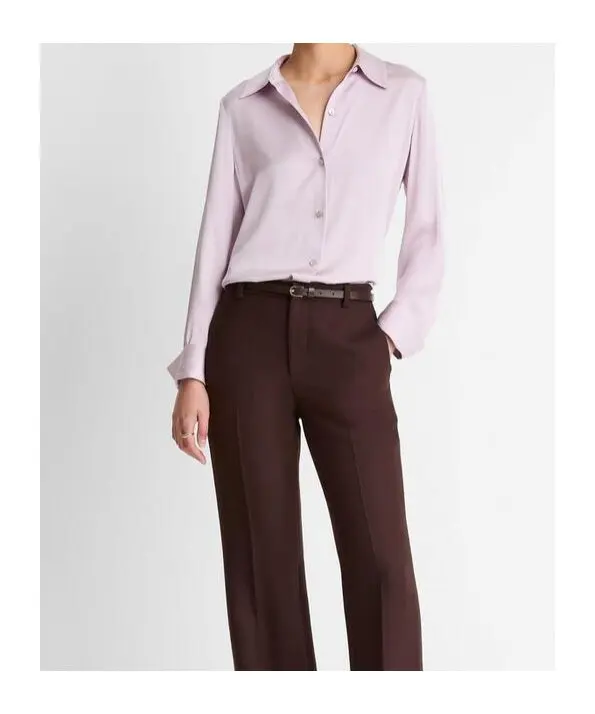 Vince Collared Long-sleeved Shirt - Iris Quartz