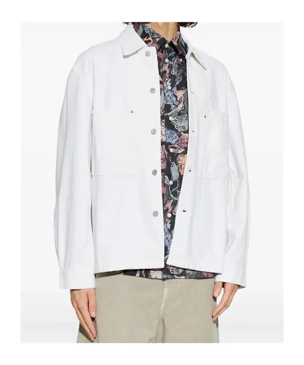 LEMAIRE Patch-pocket Denim Jacket - White