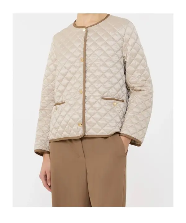 Max Mara Quilted Long-sleeve Jacket With Snap Buttons - No