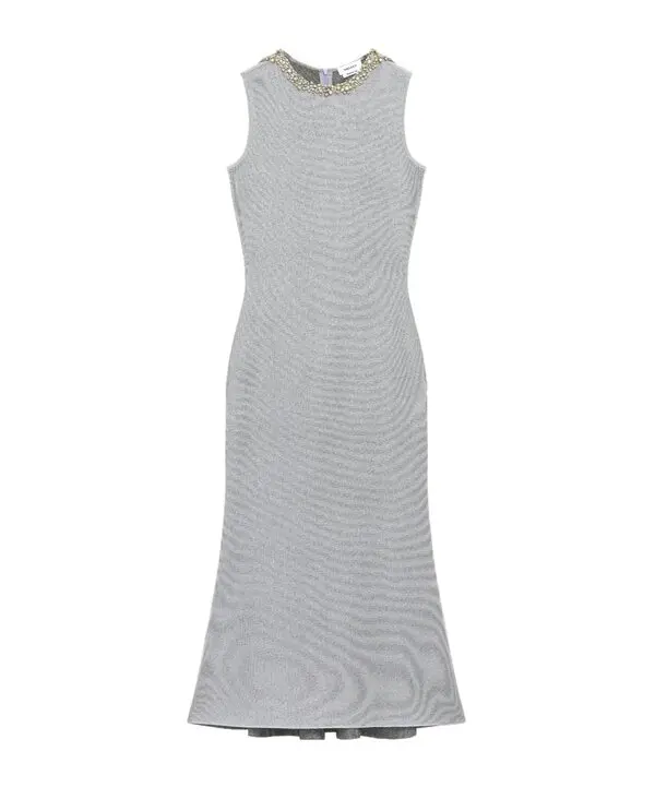 Alexander McQueen Chain Mail Embroidery Midi Dress
