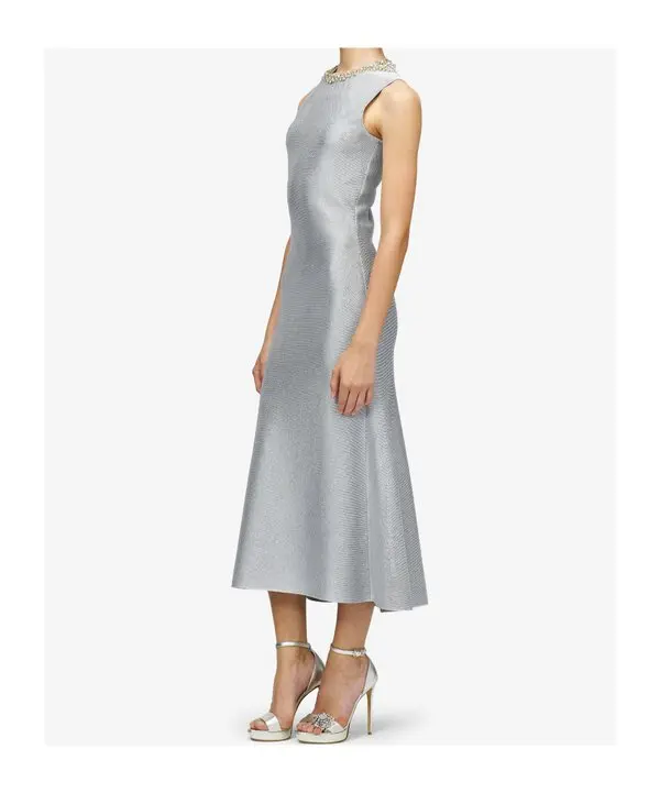 Alexander McQueen Chain Mail Embroidery Midi Dress
