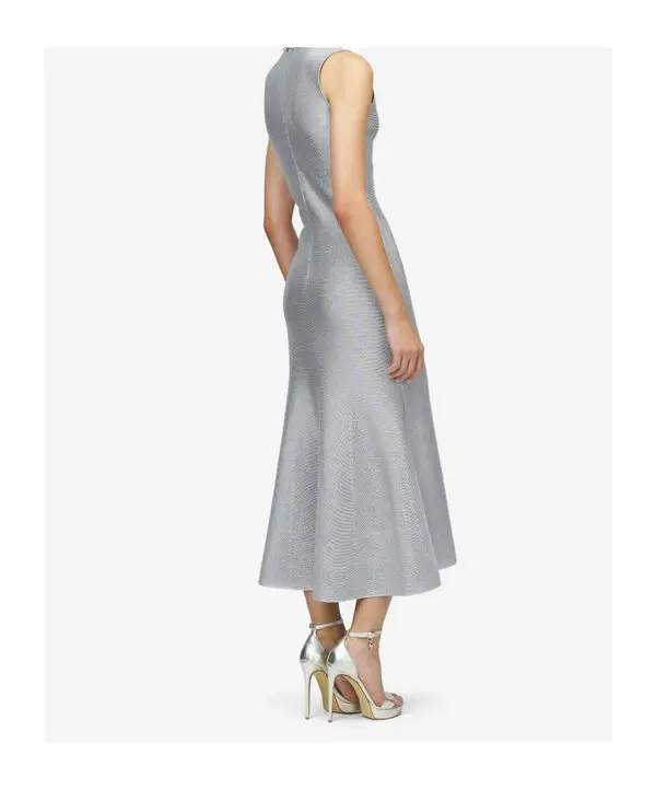 Alexander McQueen Chain Mail Embroidery Midi Dress