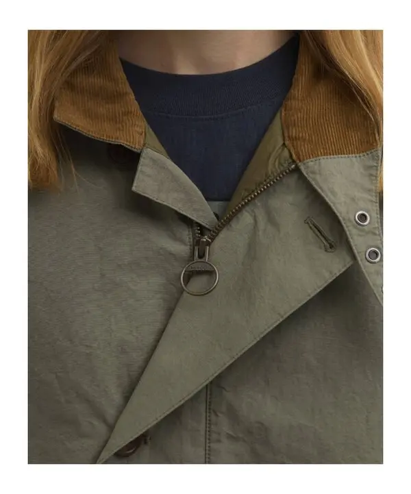 Barbour Long-sleeved Casual Jacket With Embroidered Logo