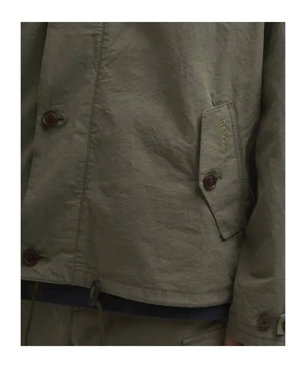 Barbour Long-sleeved Casual Jacket With Embroidered Logo