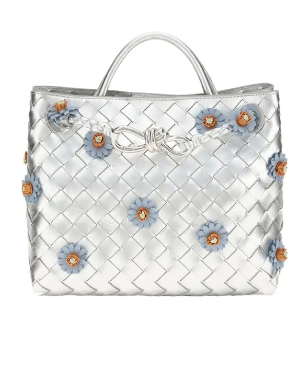 Bottega Veneta Woven Floral Detail Shoulder Bag