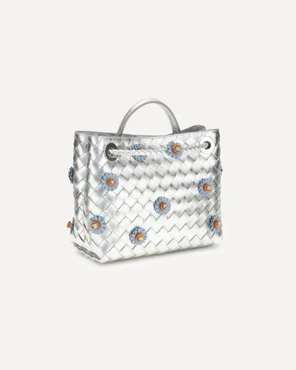 Bottega Veneta Woven Floral Detail Shoulder Bag