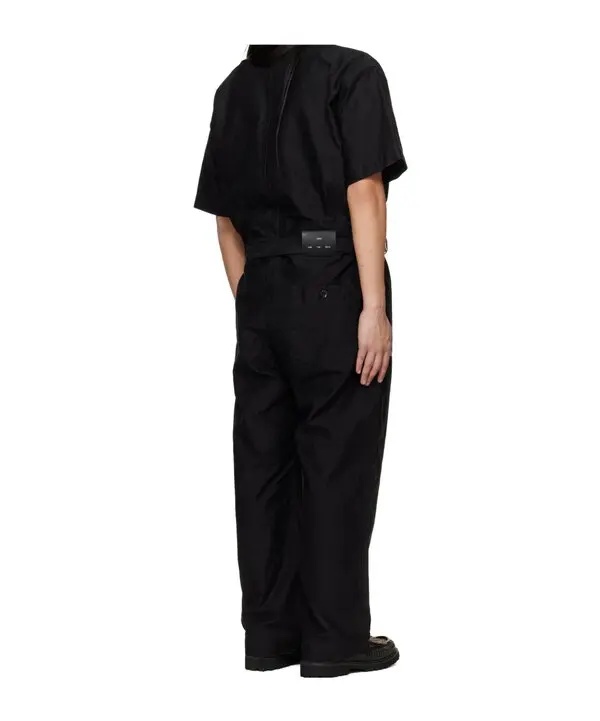 SONG FOR THE MUTE Short-sleeve Zip-up Jumpsuit