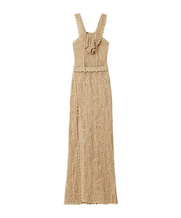 Isabel Marant Étoile Ornella Beaded Crochet Maxi Dress