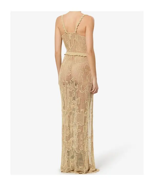 Isabel Marant Étoile Ornella Beaded Crochet Maxi Dress