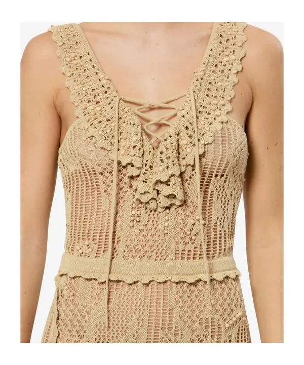 Isabel Marant Étoile Ornella Beaded Crochet Maxi Dress