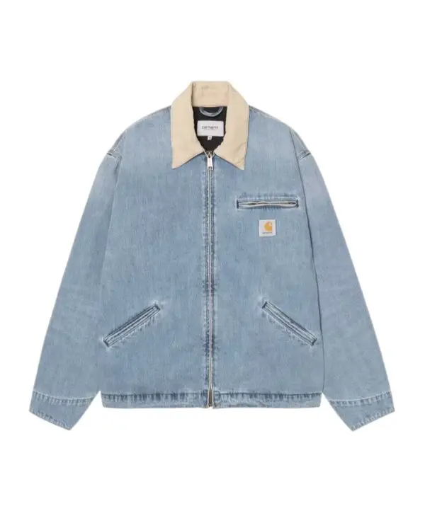 Carhartt Work In Progress Denim Jacket With Contrast Collar - Blue