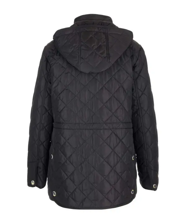 Burberry Diamond-quilted Drawstring Waist Hooded Jacket