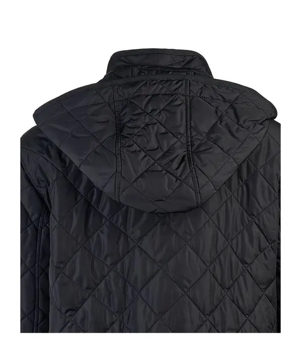 Burberry Diamond-quilted Drawstring Waist Hooded Jacket